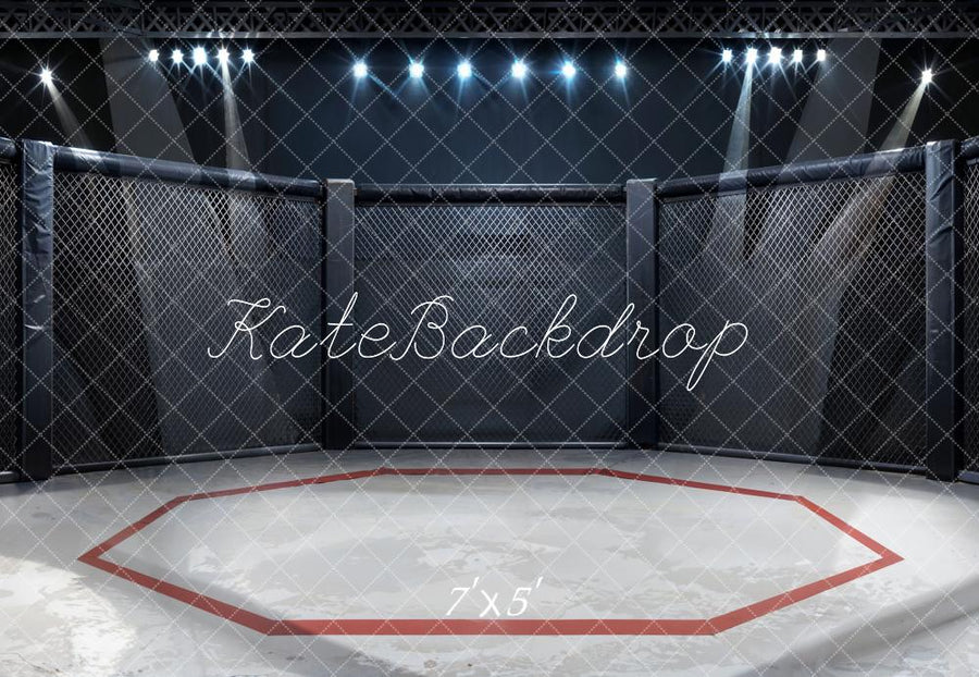 Kate Modern Black and White Iron Mesh Wrestling Arena Backdrop for ...
