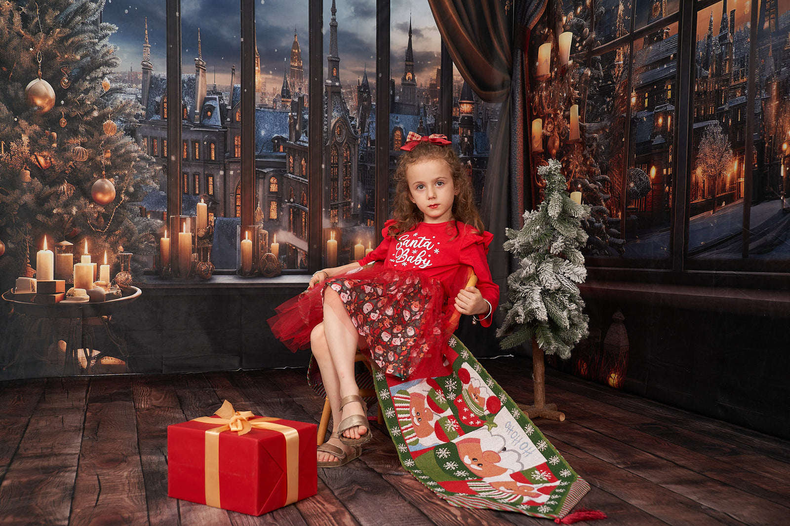 Kate Winter Snow Night Window Room Set